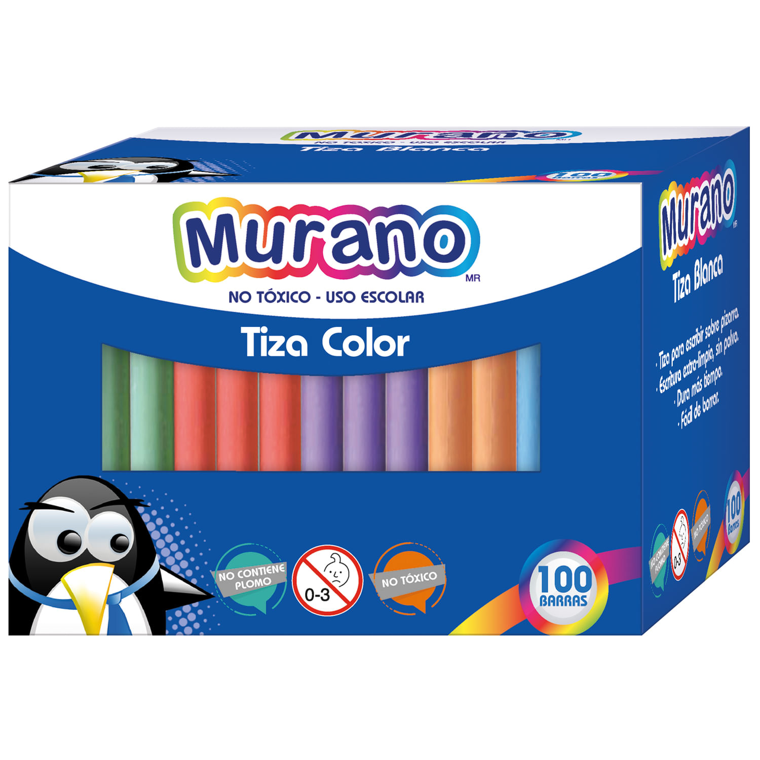 Tiza Colores Surtidos 100 Barras Murano - Dimeiggs