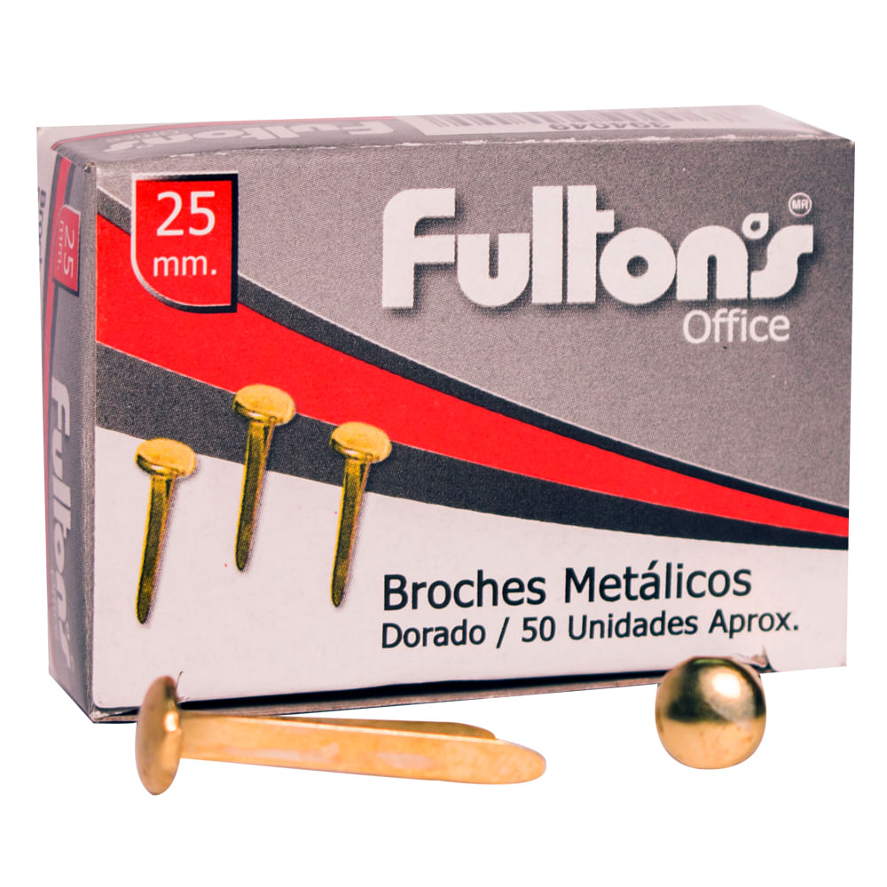 Broche Metalico 25 Mm Caja De 50 Unidades Fultons - Dimeiggs