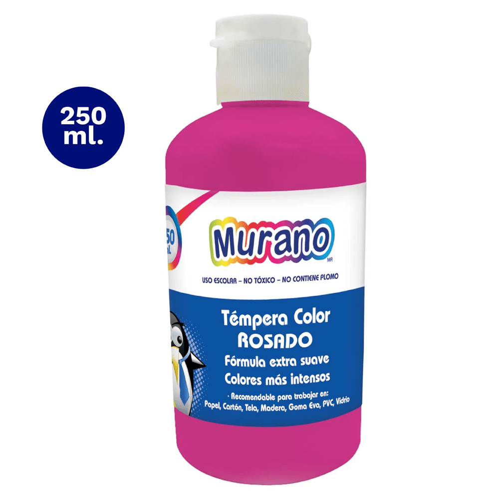 Tempera Color Rosado 250 Ml Murano - Dimeiggs