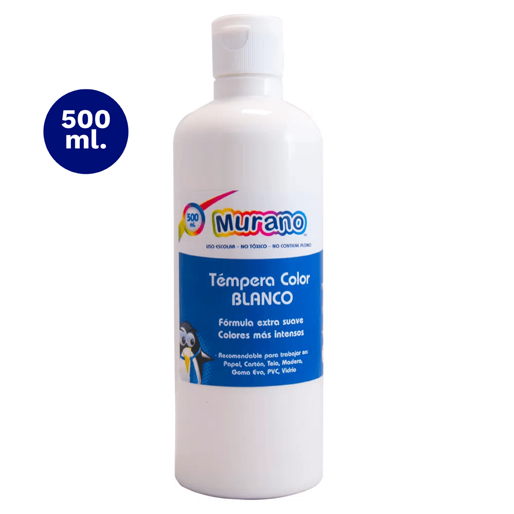 Tempera Color Blanco 500 Ml Murano - Dimeiggs