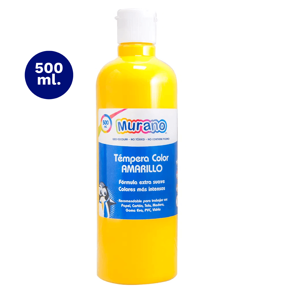 Tempera Color Amarillo 500 Ml Murano - Dimeiggs