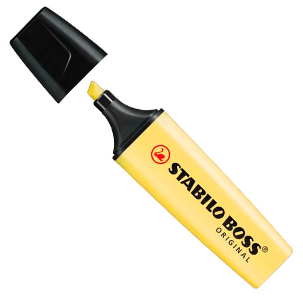 Destacador De Escritorio Punta Biselada Amarillo Pastel Stabilo - Dimeiggs